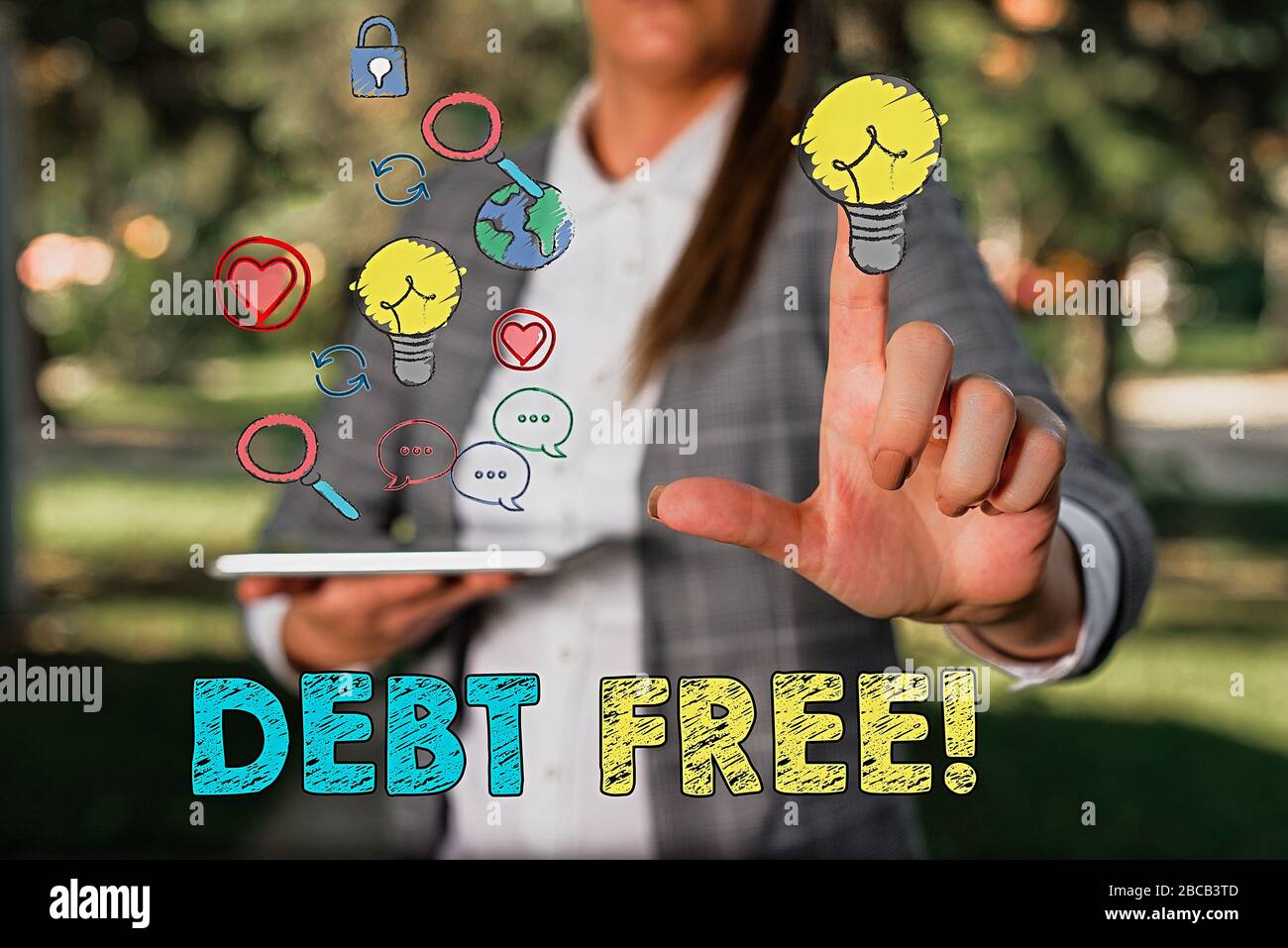 Text Zeichen angezeigt Schuld frei. Business foto Präsentation nicht ...