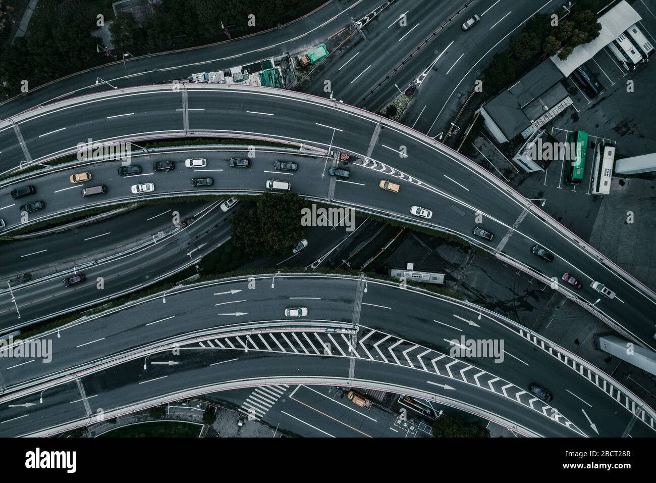 Luftbild Nanpu Bridge Nanpu Bridge Approach Bridge in Shanghai ...