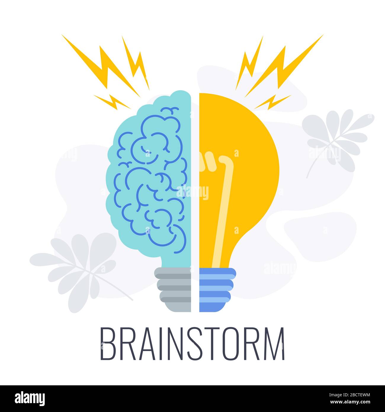 Brainstorming-Symbole. Kreative Technik zur Ideenfindung Stock ...
