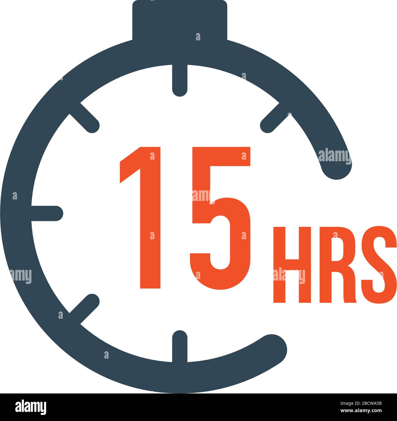 15 Stunden Rundtimer oder Countdown-Timer-Symbol. Terminkonzept ...