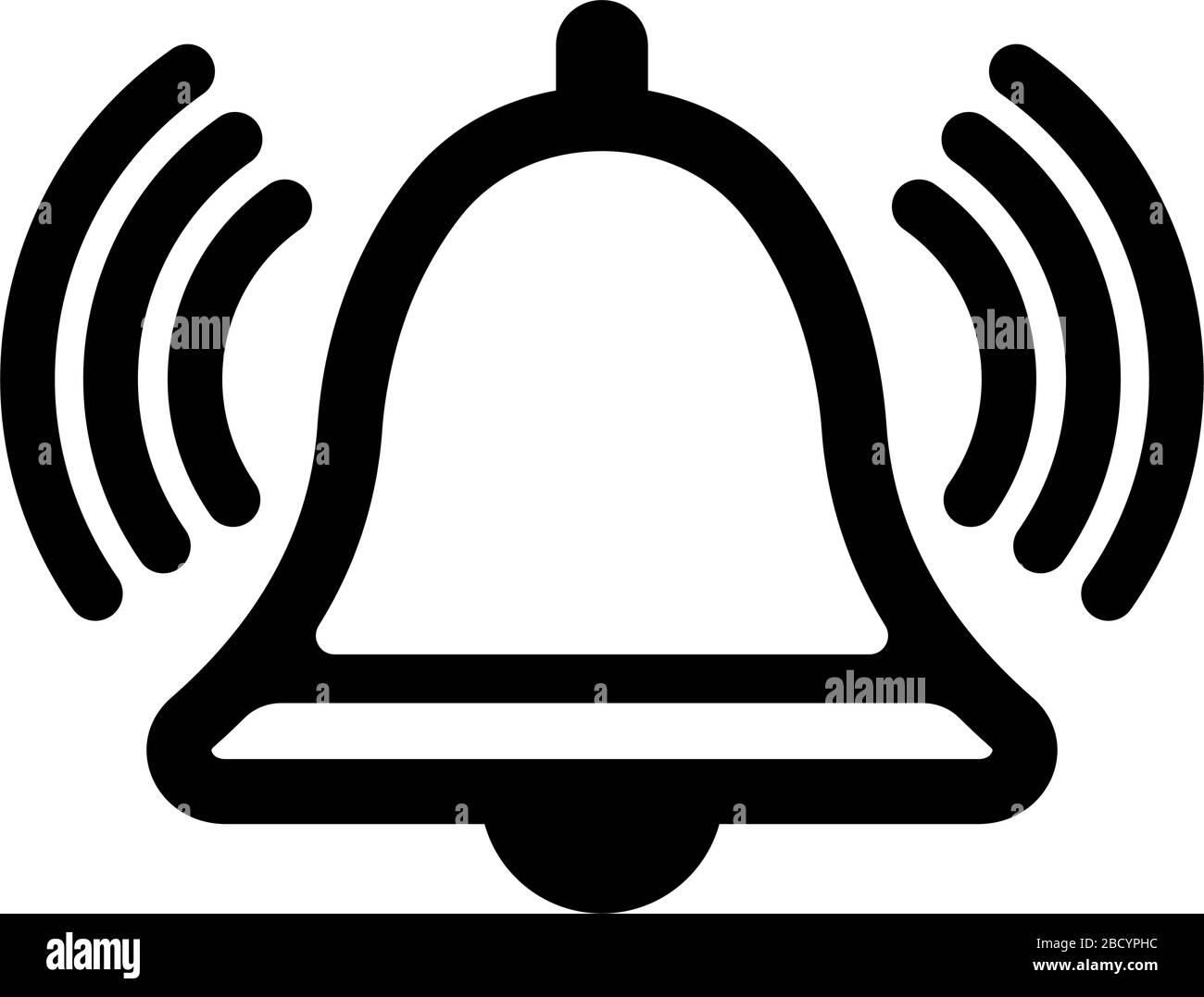 Abbildung der Symbole für Alarm, Alarm und Glocke Stock-Vektorgrafik ...