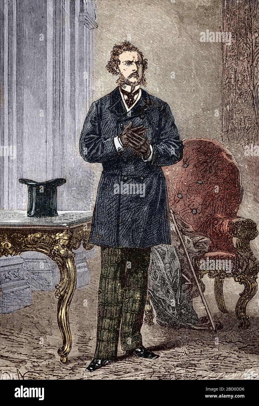 "Portrait de Phileas Fogg, personnage de 'Le Tour du monde en quatre ...