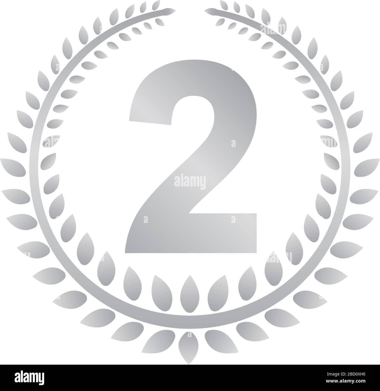 Kranz Rahmen Ranking Abbildung . Platz 2 (Silber Stock-Vektorgrafik - Alamy