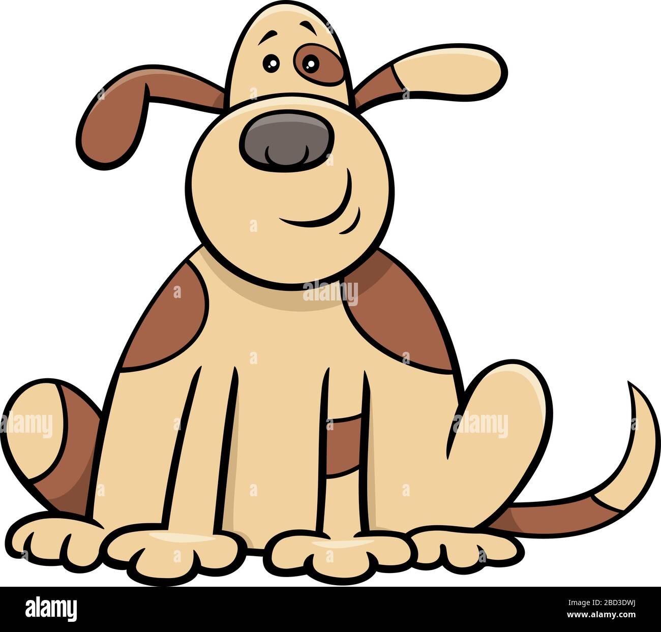 Cartoon Illustration der lustige Hund Comic Tier Charakter entdeckt ...