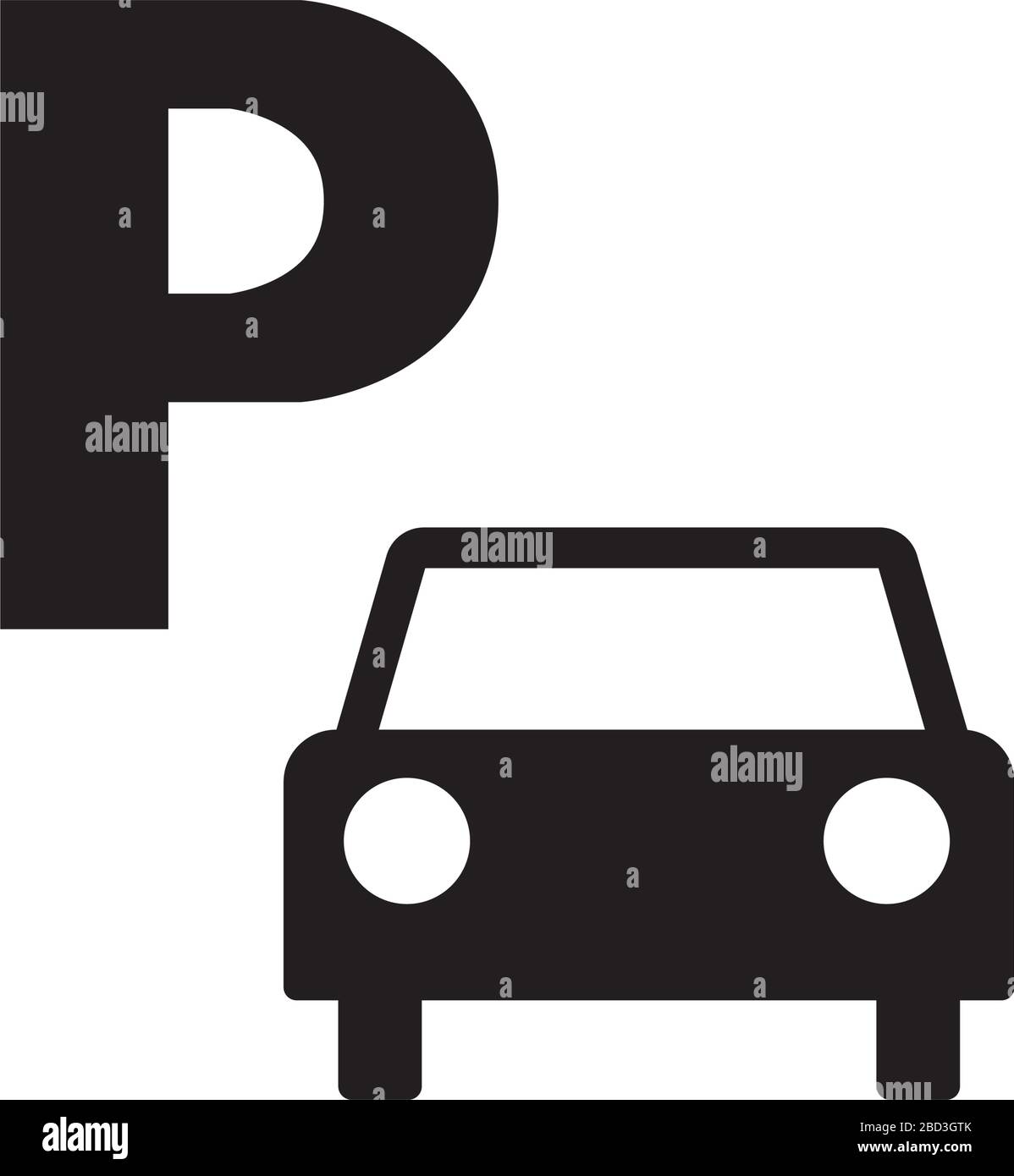 Parkplatz Zeichen Symbol Informationen Stock-Vektorgrafiken kaufen - Alamy
