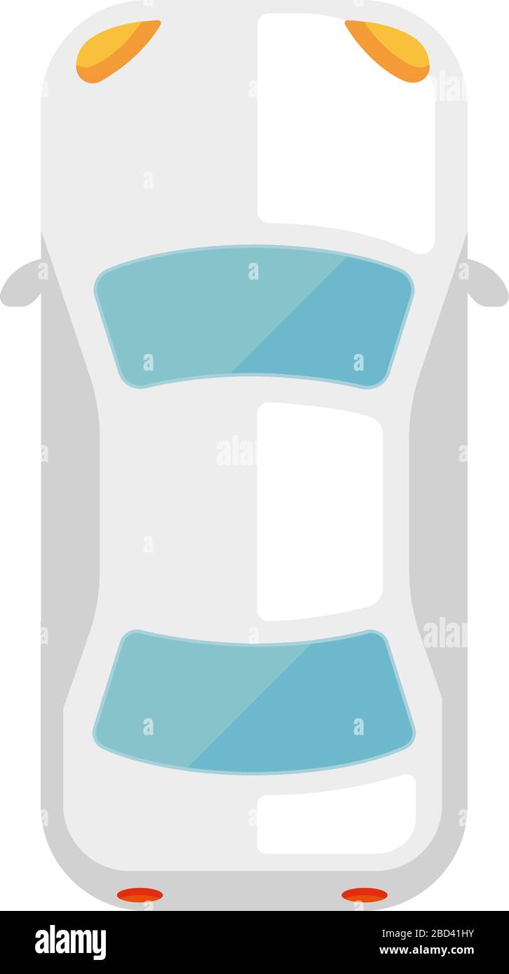 Auto (Ansicht von oben) Vektor-Flachsymbol Stock-Vektorgrafik - Alamy