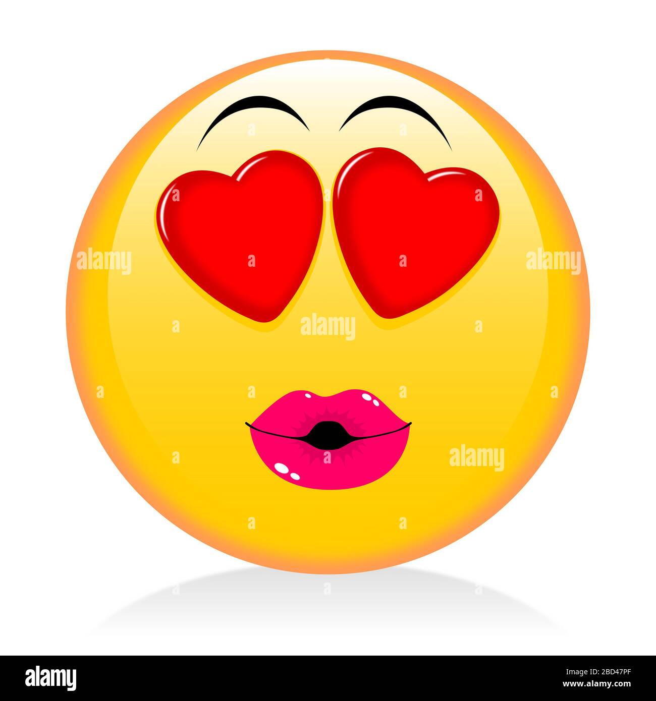 Emoticon kiss love emoji face -Fotos und -Bildmaterial in hoher ...
