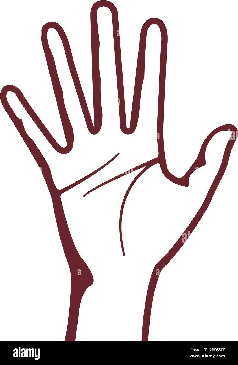 Offene hand piktogramm Ausgeschnittene Stockfotos und -bilder - Alamy