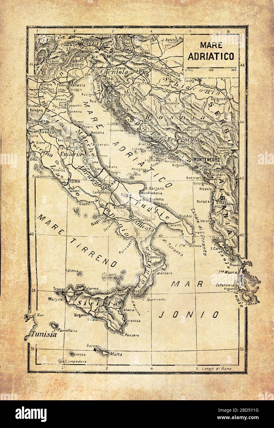Ancient Map Italy Stockfotos und -bilder Kaufen - Alamy