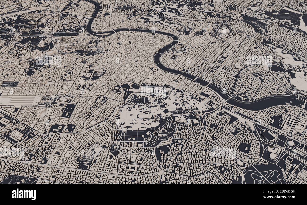 Rome city map 3d -Fotos und -Bildmaterial in hoher Auflösung – Alamy