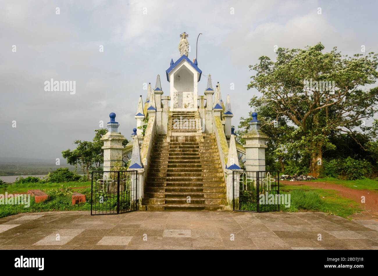 Statue von Cristo Rei (Christus der König) in St. Estevam, Ilhas, Goa ...