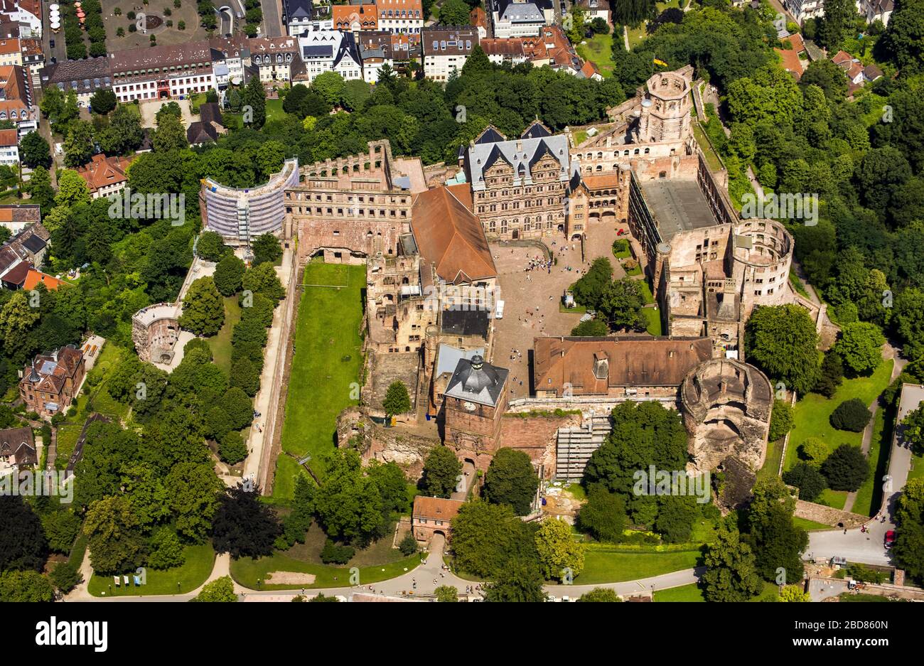 Heidelberg castle aerial -Fotos und -Bildmaterial in hoher Auflösung – Alamy