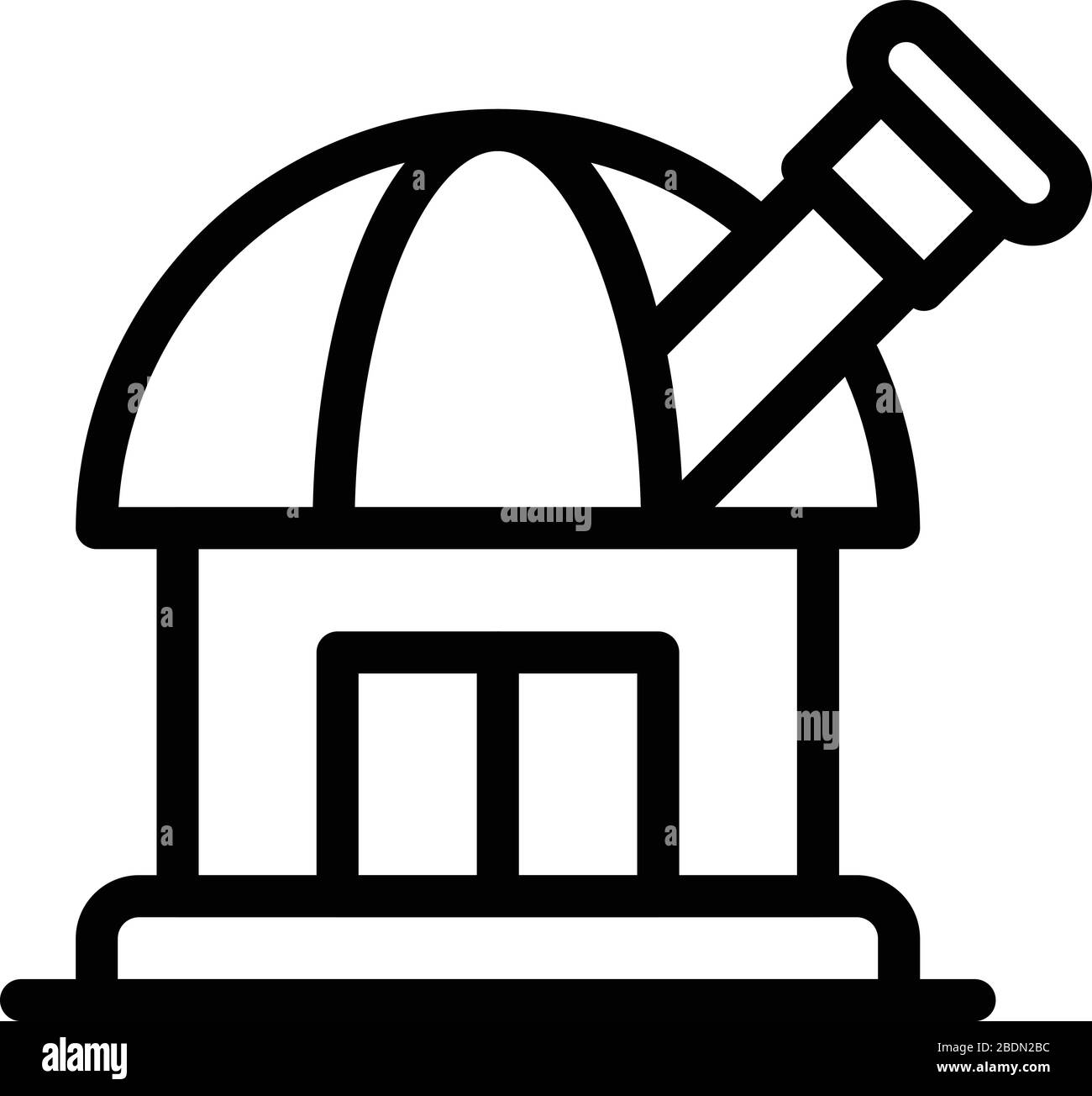 Entdecken Sie das Space Observatory Symbol, Outline Style Stock ...