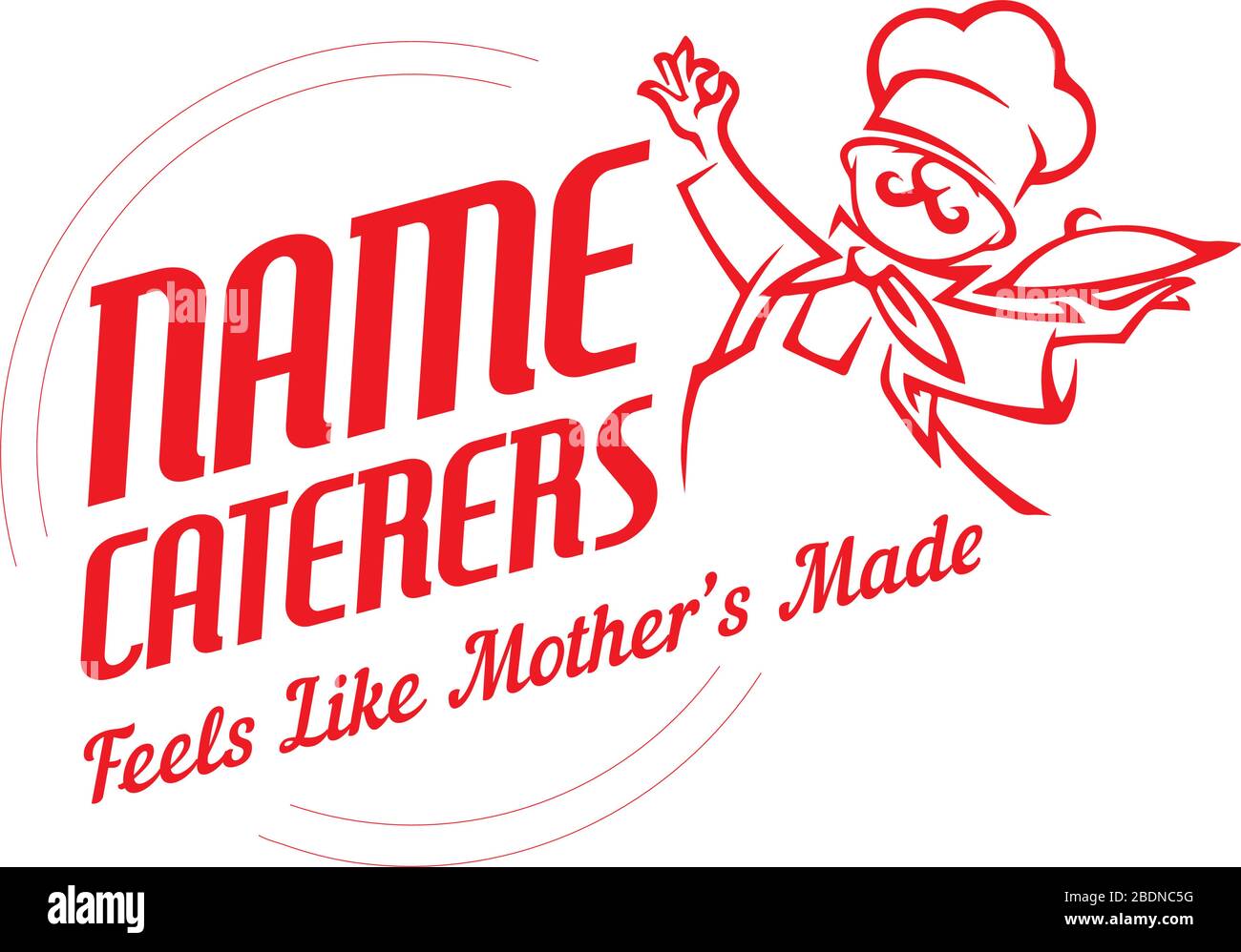 Grafiken mit Caterer Vector Art Logo Stock-Vektorgrafik - Alamy