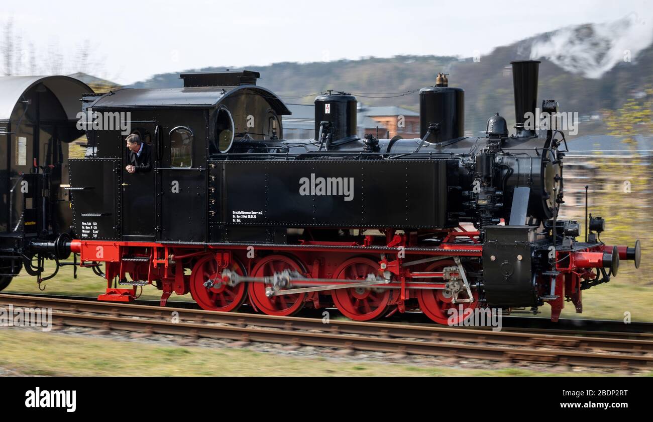 Meiningen, Deutschland. April 2020. Die im Sommer 2018 bei einem Unfall ...