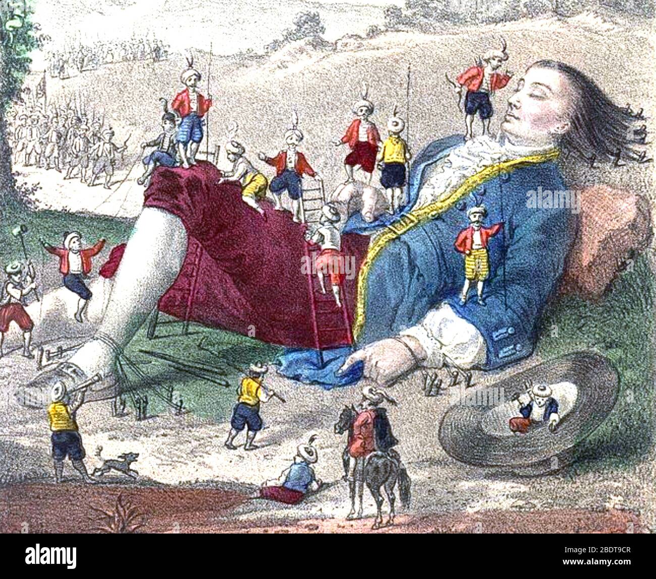 Lilliputians binden gulliver Stockfotos und -bilder Kaufen - Alamy