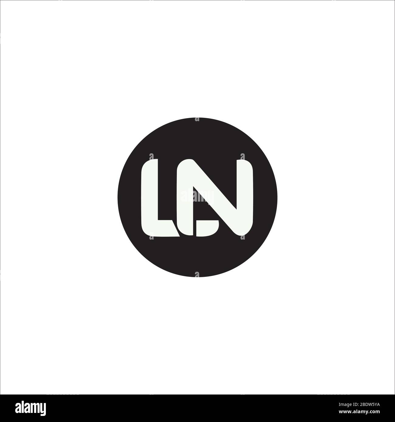 Vorlage für Vektorgrafik mit Anfangsbuchstaben ln Logo oder nl Logo ...