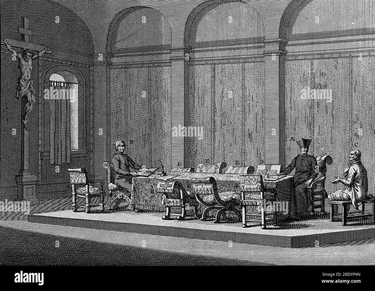 Spanische Inquisition, Verhör von Ketzer Stockfotografie - Alamy