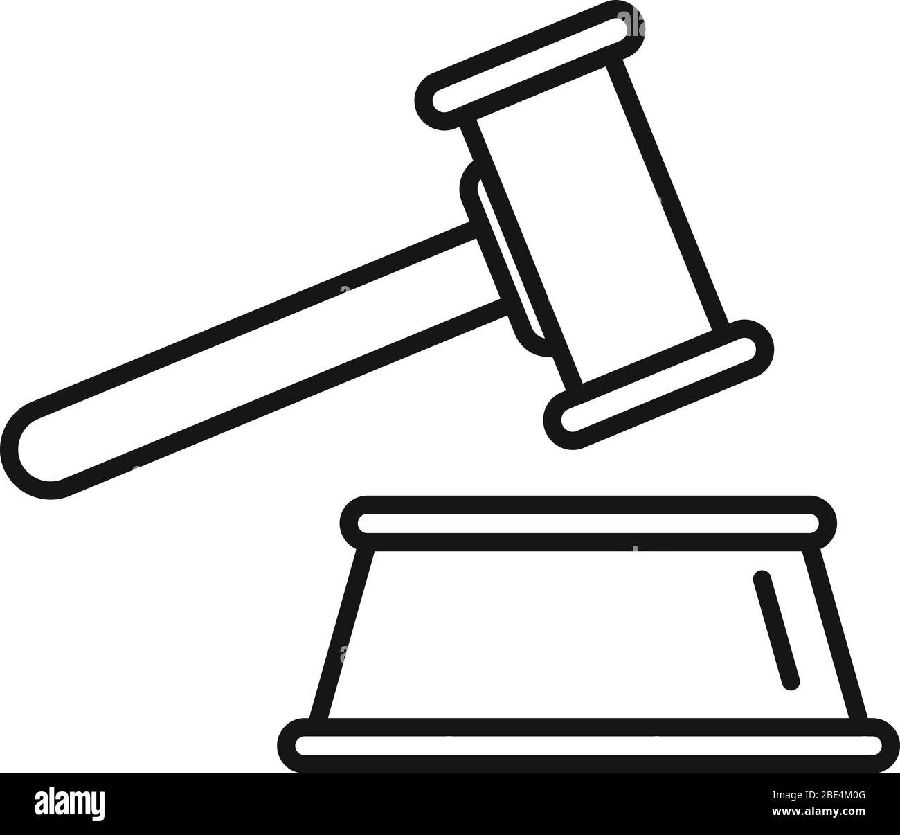 Richter hammer Symbol. Umriss Richter hammer Vektor Symbol für Web ...