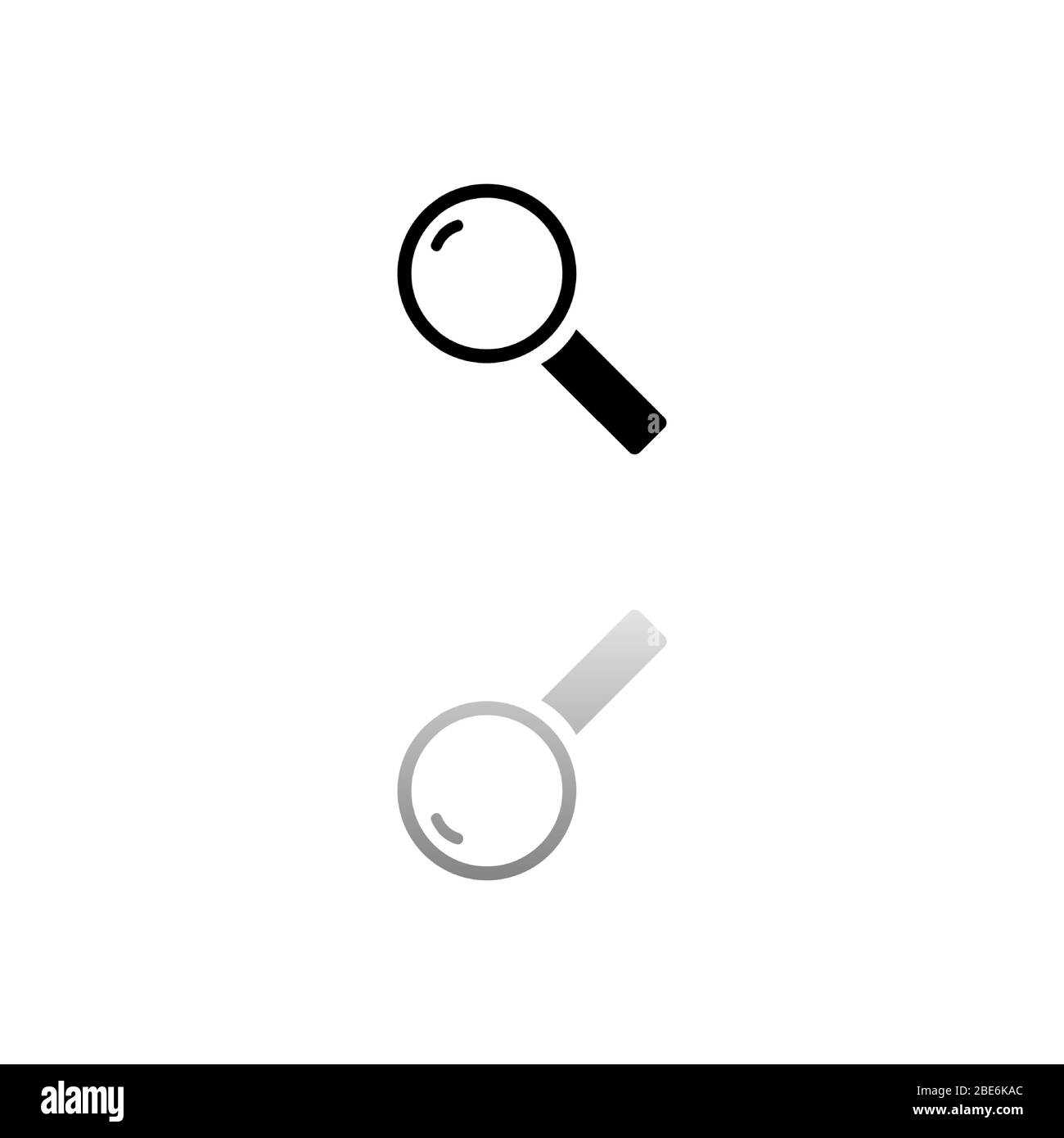 Lupe piktogramm Schwarzweiß-Stockfotos und -bilder - Alamy