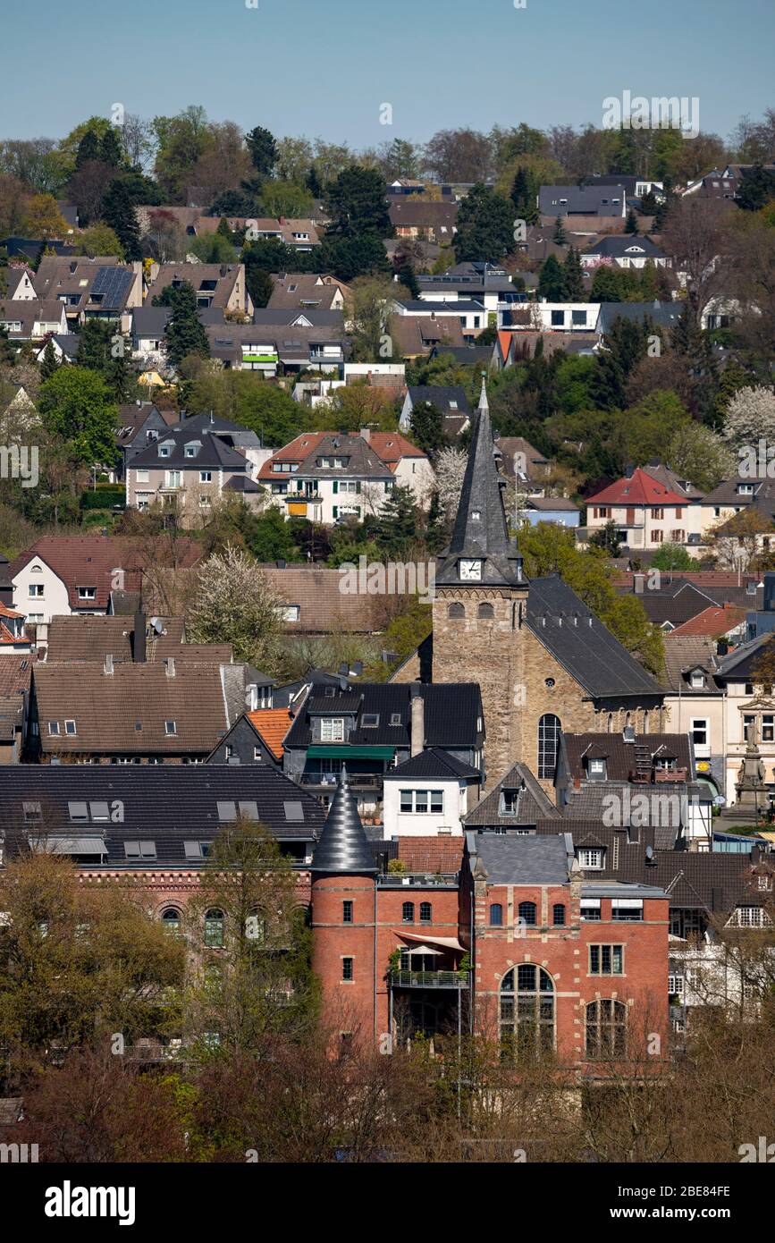 Die Altstadt von Essen-Kettwig, im Süden der Stadt, mit der Marktkirche ...