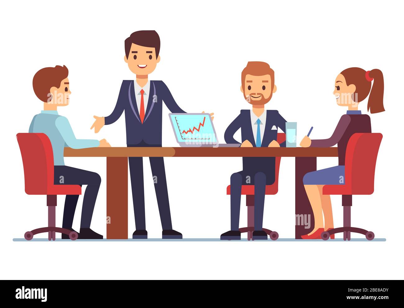 meeting-table-cartoon-stock-vektorgrafiken-kaufen-alamy
