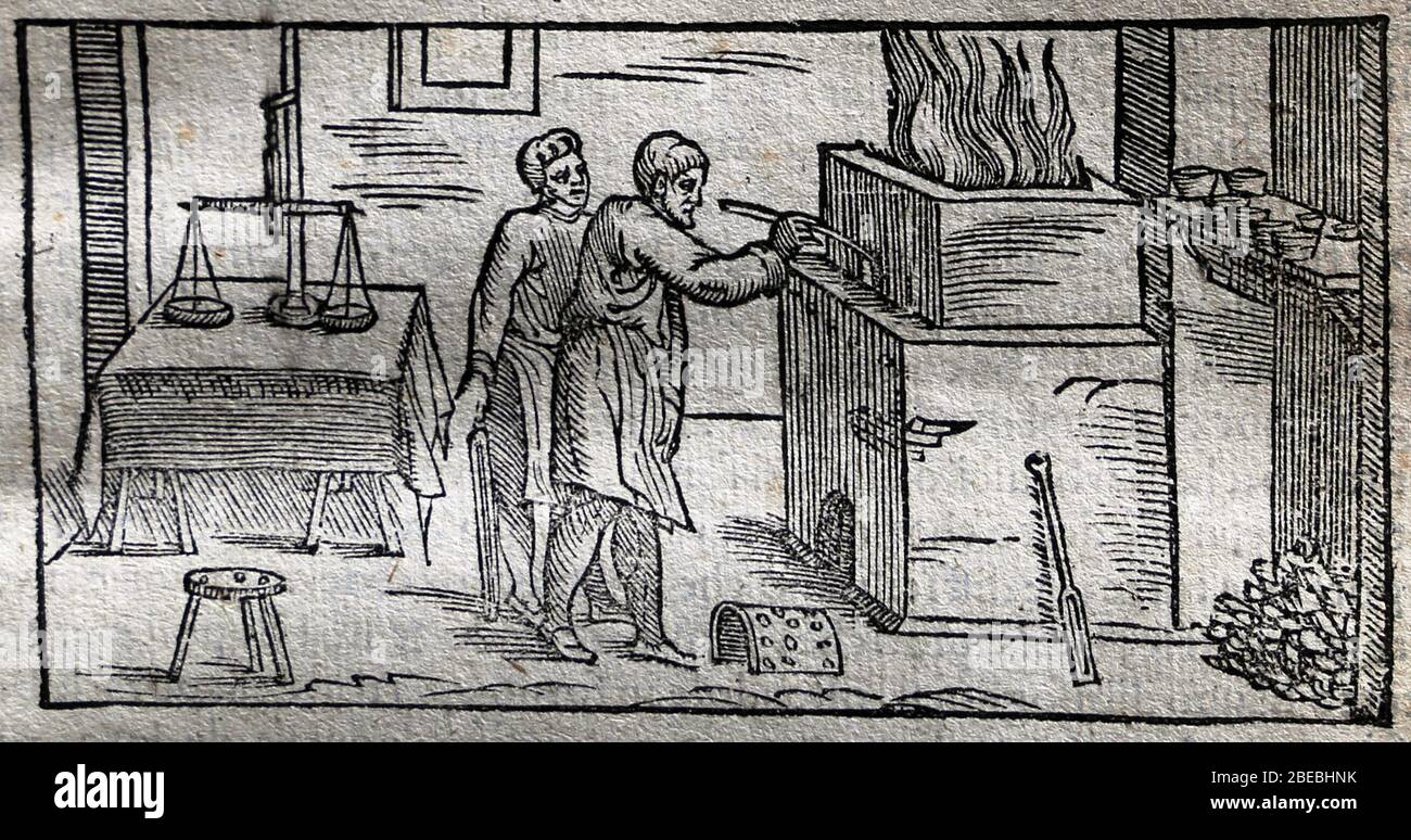 'Vannoccio Biringuccio; De la pirotechnia; Scan von Biringuccio ...