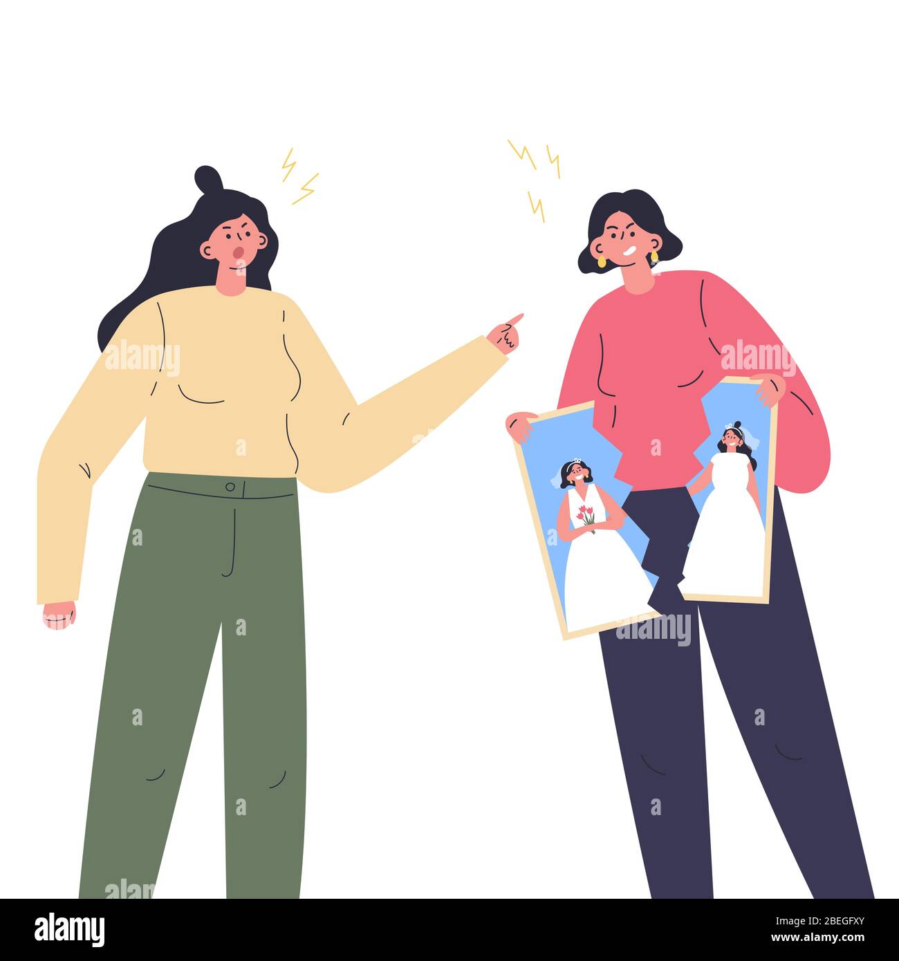 Streit cartoon Stock-Vektorgrafiken kaufen - Alamy