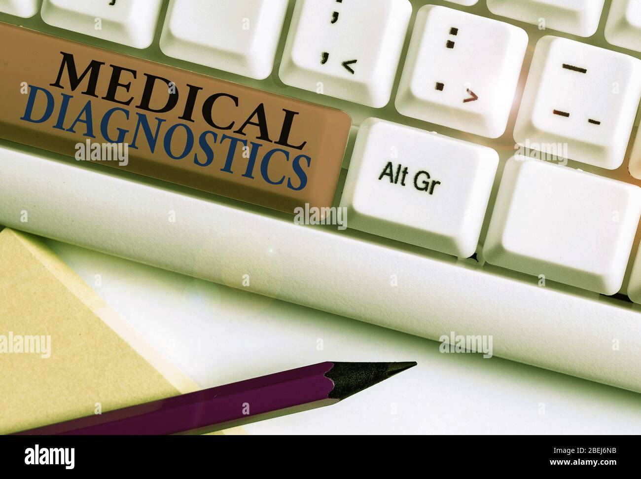 Konzeptionelle Handschrift zeigt die medizinische Diagnostik. Begriff ...