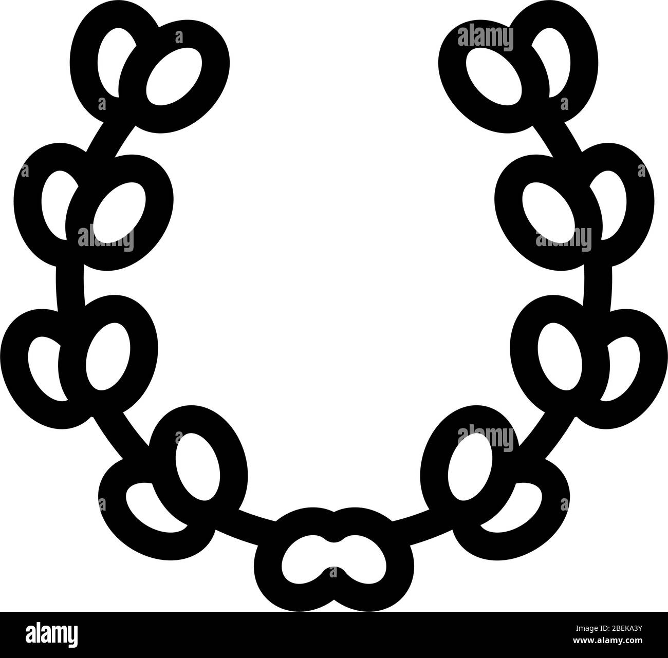 griechische Olive Kranz Symbol Vektor Kontur Illustration Stock ...