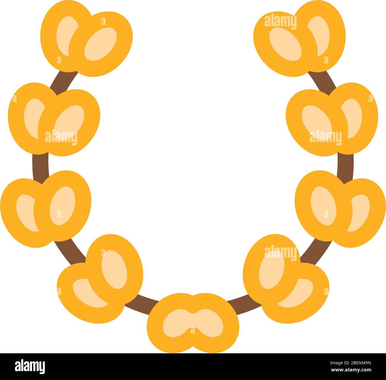 griechische Olive Kranz Symbol Vektor Kontur Illustration Stock ...