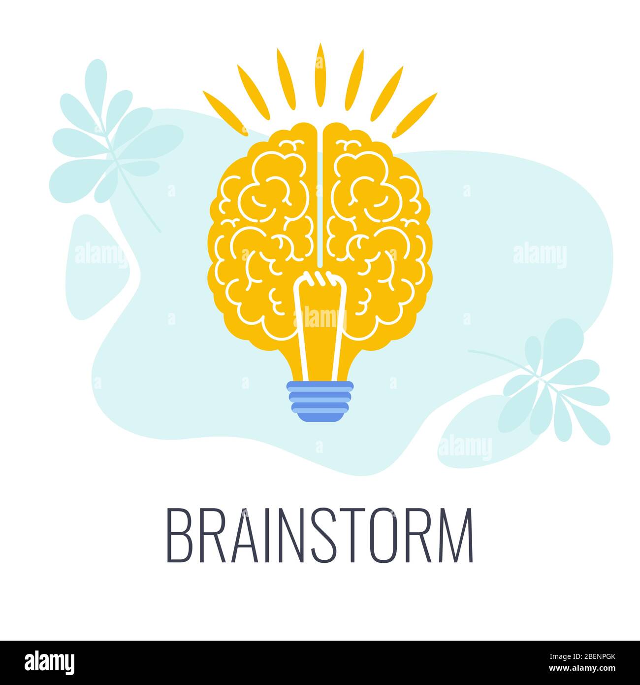 Brainstorming-Symbole. Kreative Technik zur Ideenfindung Stock ...