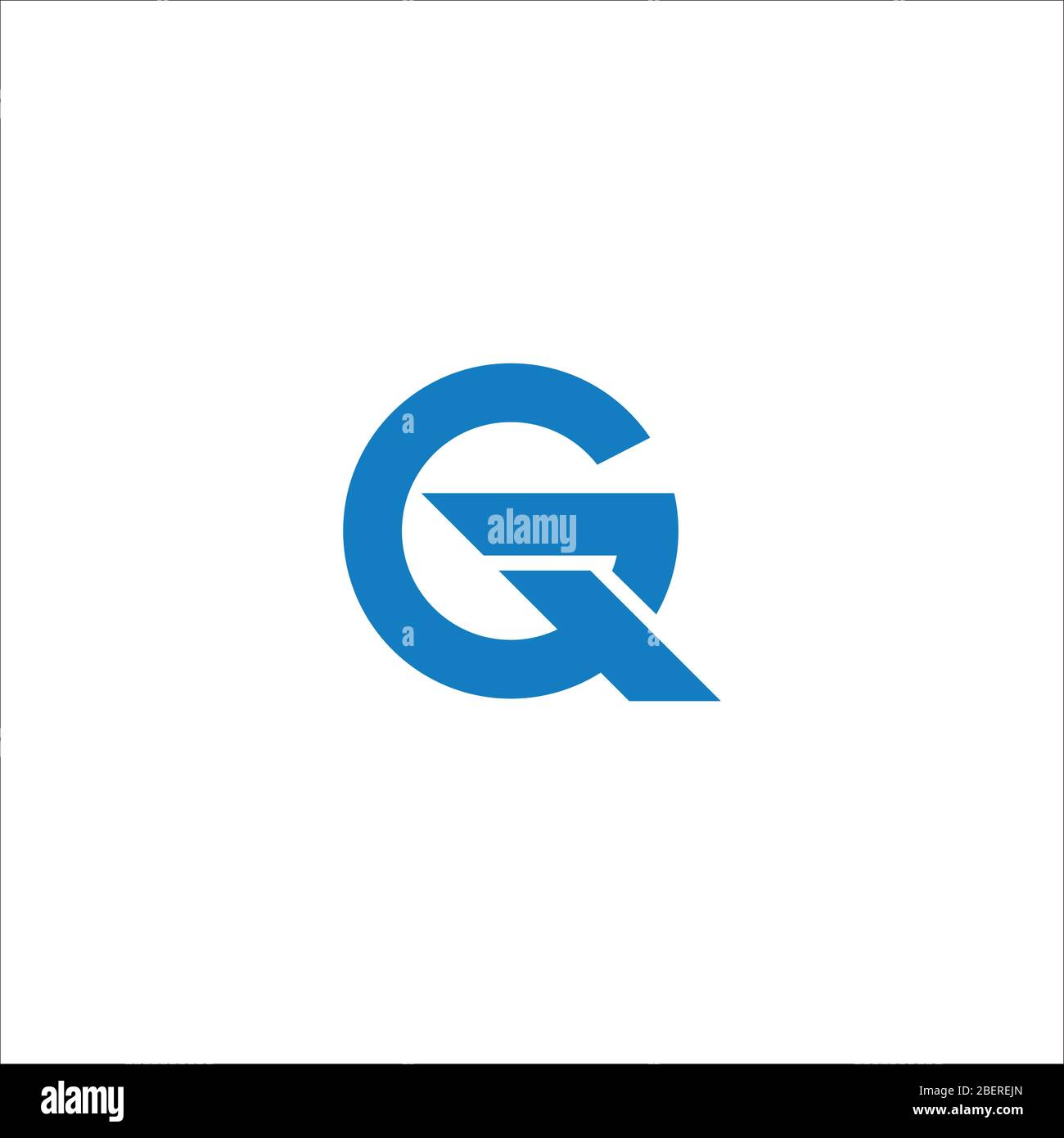 Vorlage für das ursprüngliche qg-Logo oder das gq-Logo Stock ...