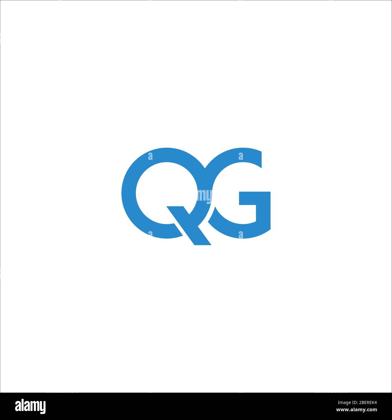 Vorlage für das ursprüngliche qg-Logo oder das gq-Logo Stock ...