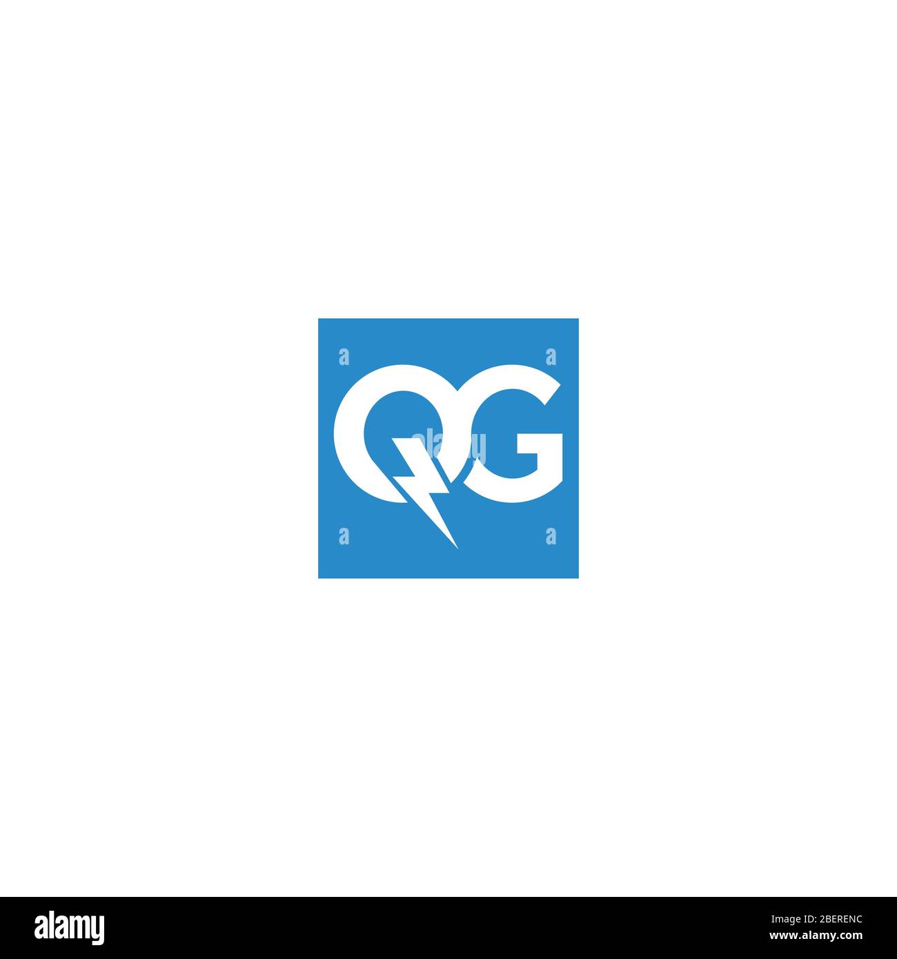 Vorlage für das ursprüngliche qg-Logo oder das gq-Logo Stock ...
