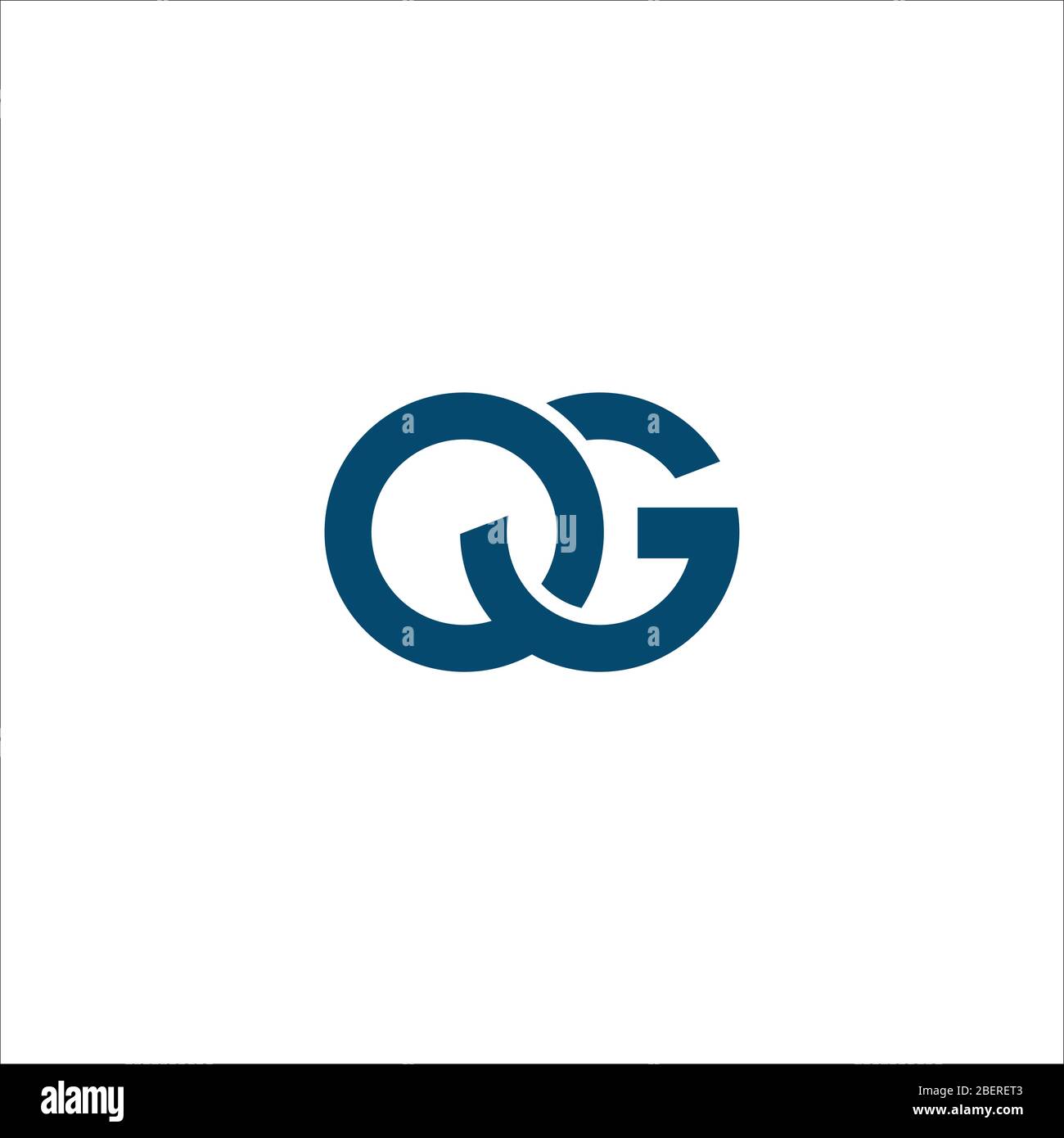 Vorlage für das ursprüngliche qg-Logo oder das gq-Logo Stock ...