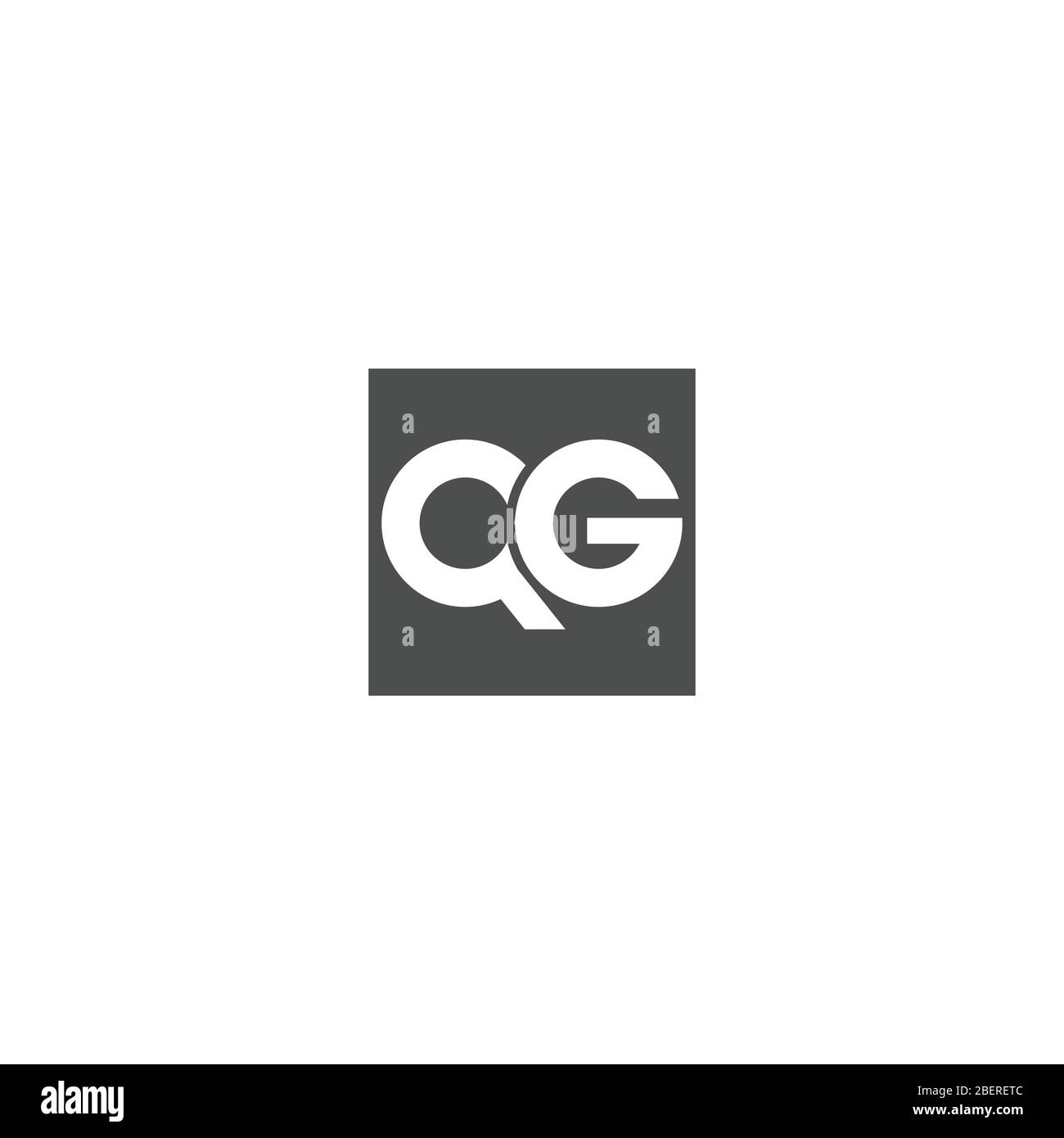 Vorlage für das ursprüngliche qg-Logo oder das gq-Logo Stock ...