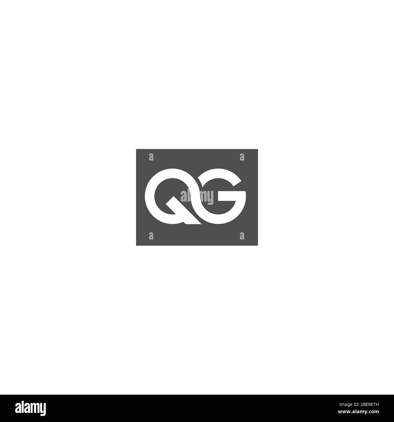 Vorlage für das ursprüngliche qg-Logo oder das gq-Logo Stock ...
