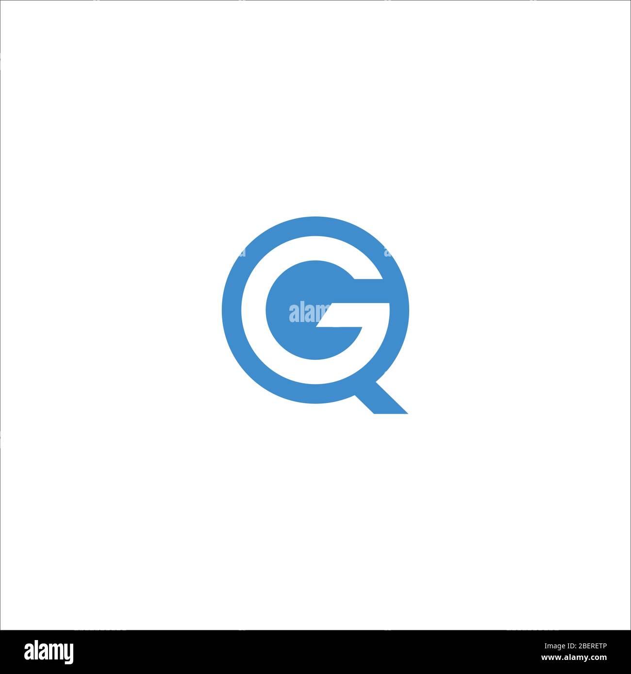 Vorlage für das ursprüngliche qg-Logo oder das gq-Logo Stock ...