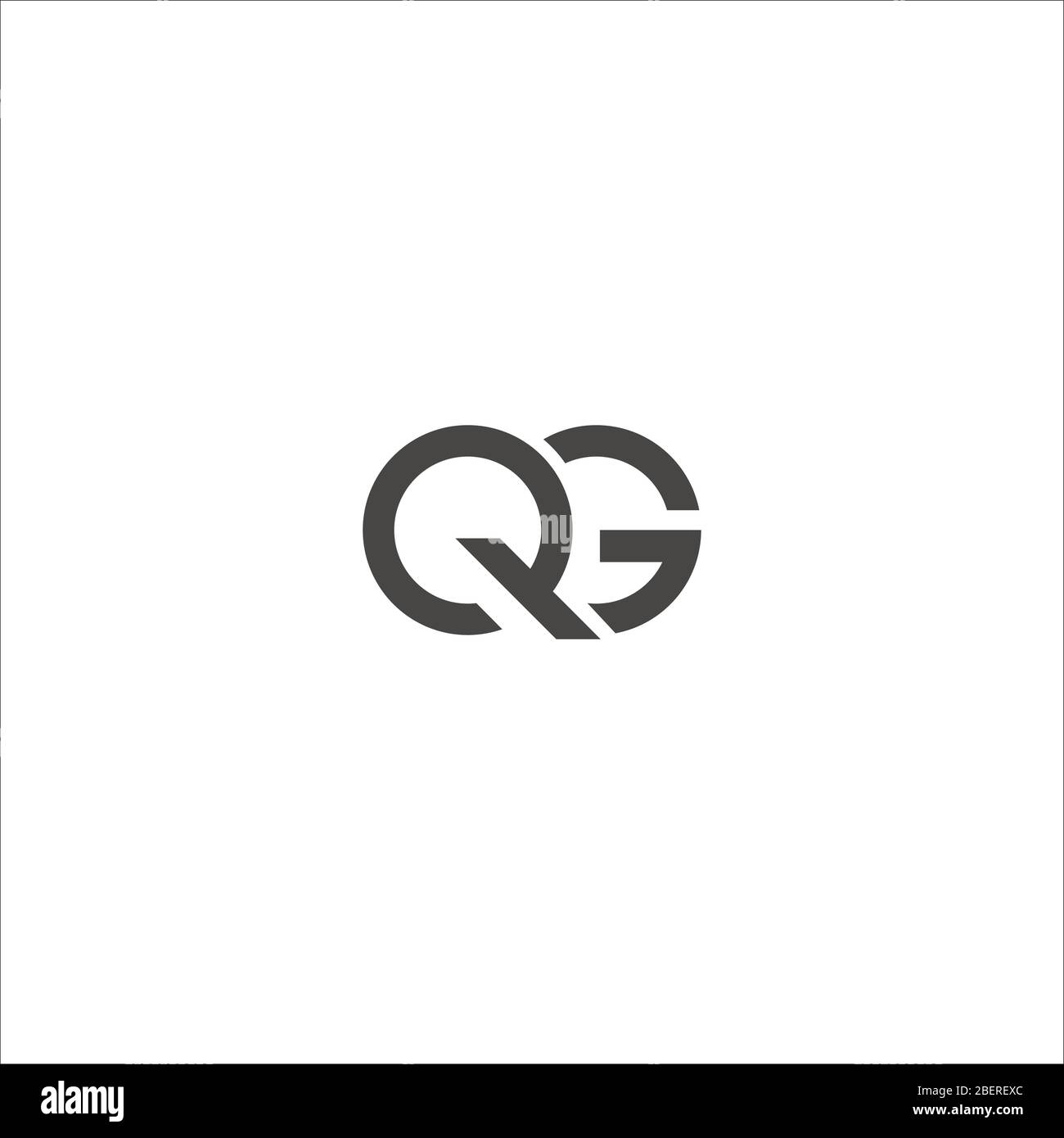 Vorlage für das ursprüngliche qg-Logo oder das gq-Logo Stock ...