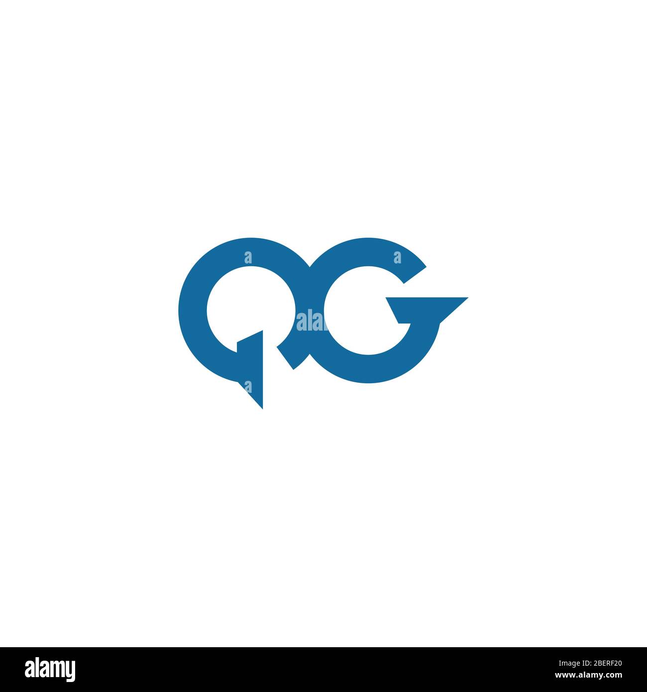 Vorlage für das ursprüngliche qg-Logo oder das gq-Logo Stock ...