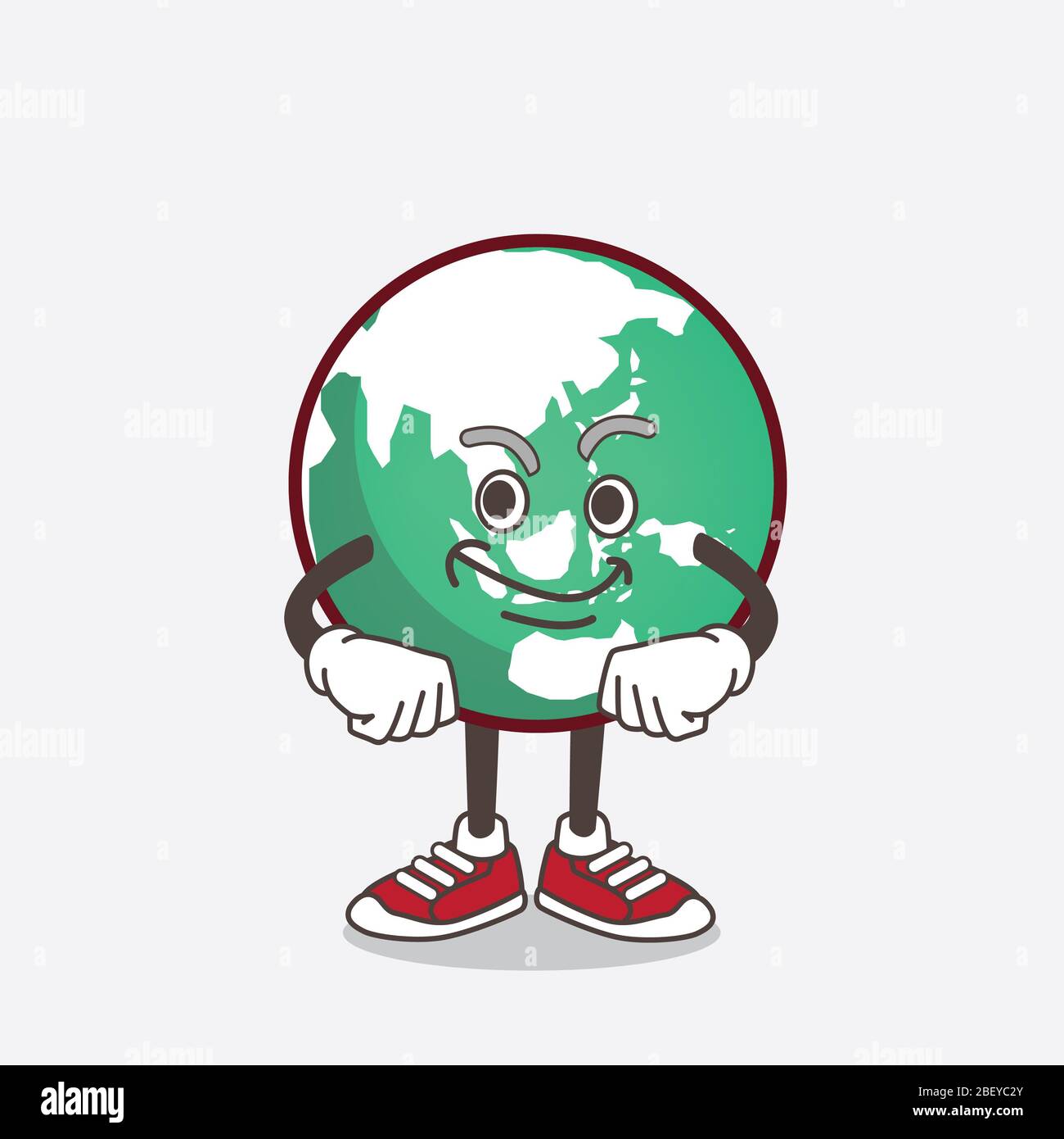 Eine Illustration von Planet Earth Cartoon Maskottchen Charakter mit ...