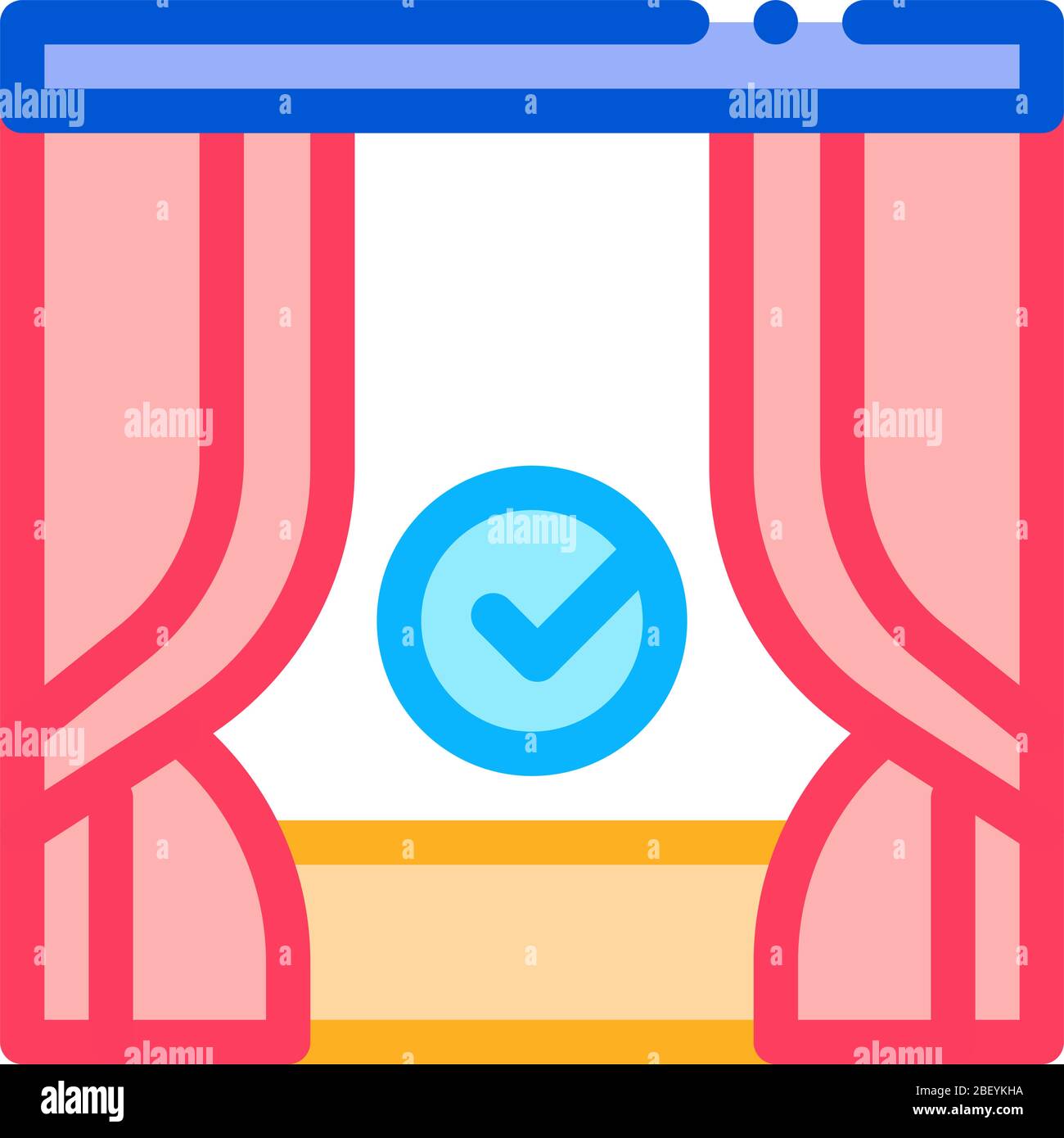 Backstage-Szene-Symbol Vektor-Umriss Illustration Stock-Vektorgrafik ...