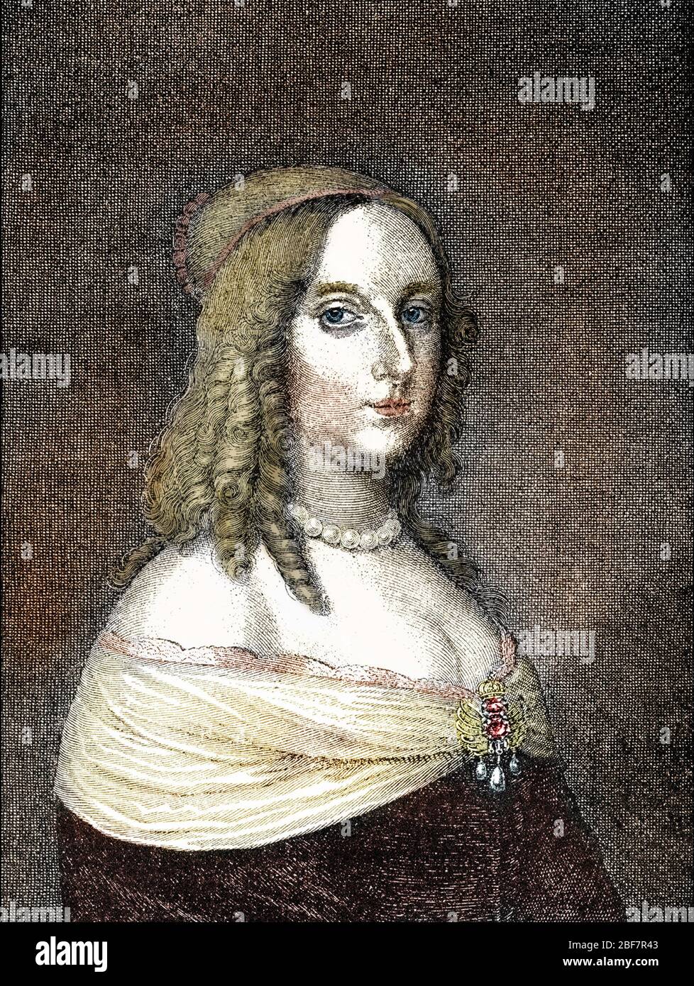 Portrait de la reine Christine de Suede (Kristina Vasa, 1626-1689 ...