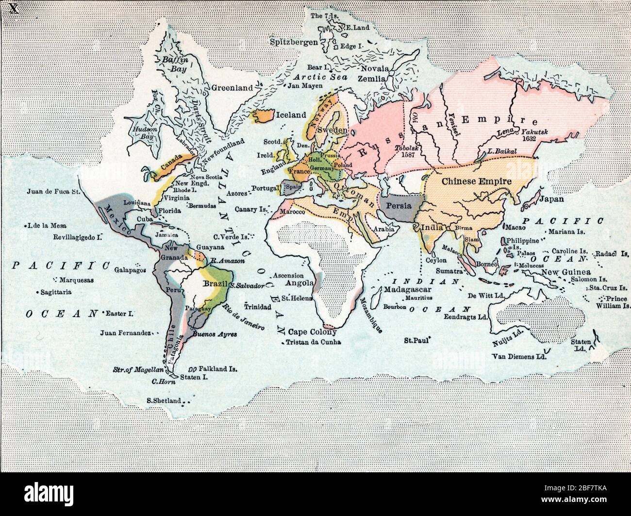 Carte monde 17eme siècle -Fotos und -Bildmaterial in hoher Auflösung ...