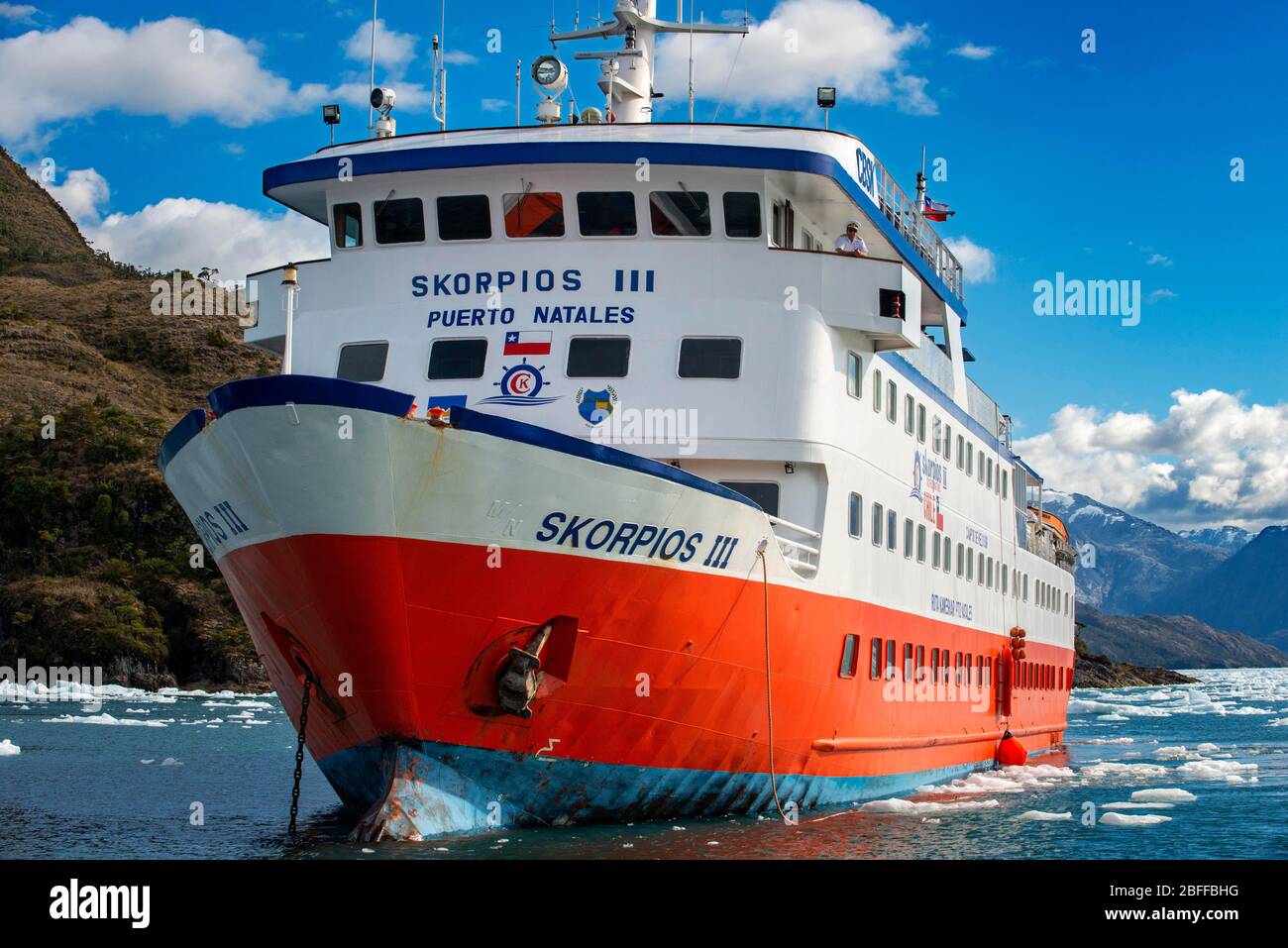 Skorpios III Kreuzfahrt in Fjord Calvo am Rande des Sarmiento-Kanals im ...