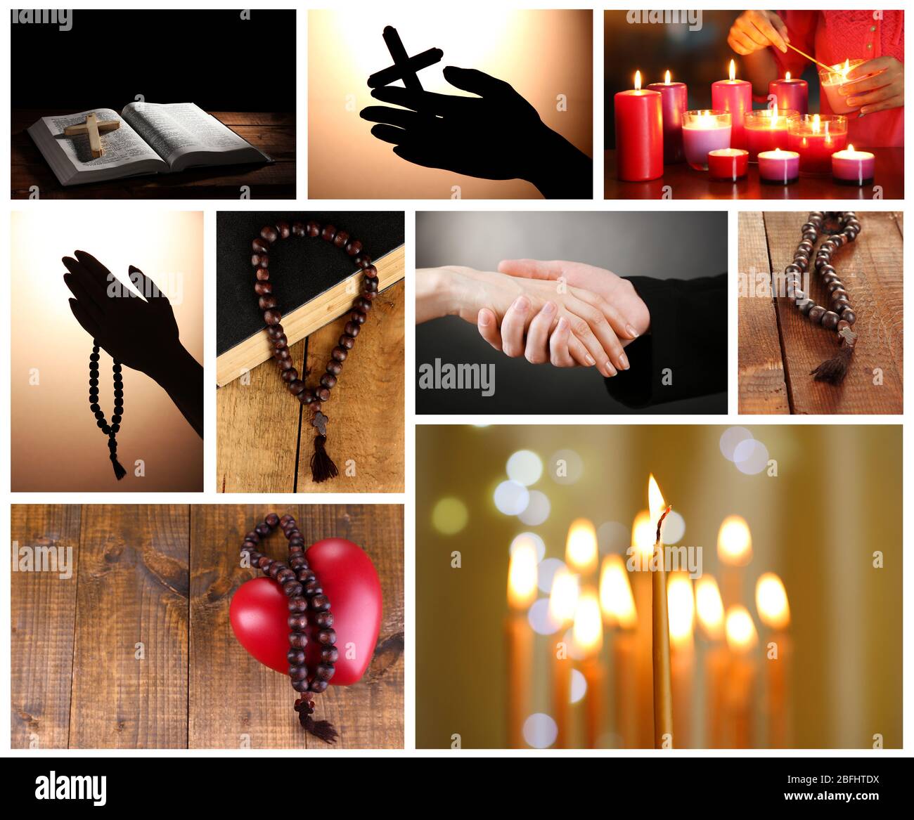 Religions collage Ausgeschnittene Stockfotos und -bilder - Alamy