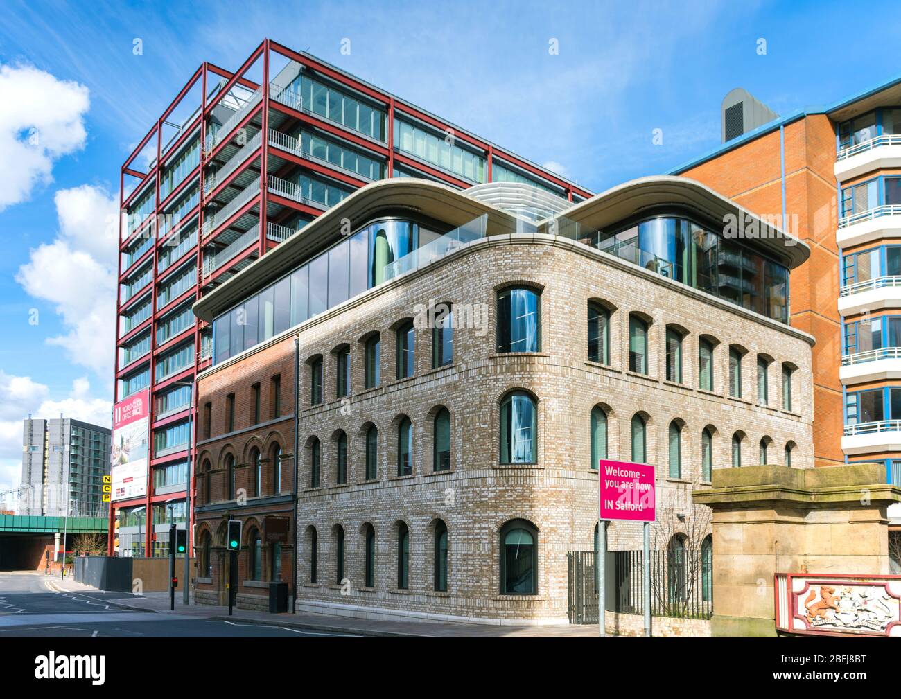 Die beiden Bürogebäude New Bailey Square und Riverside House, New ...