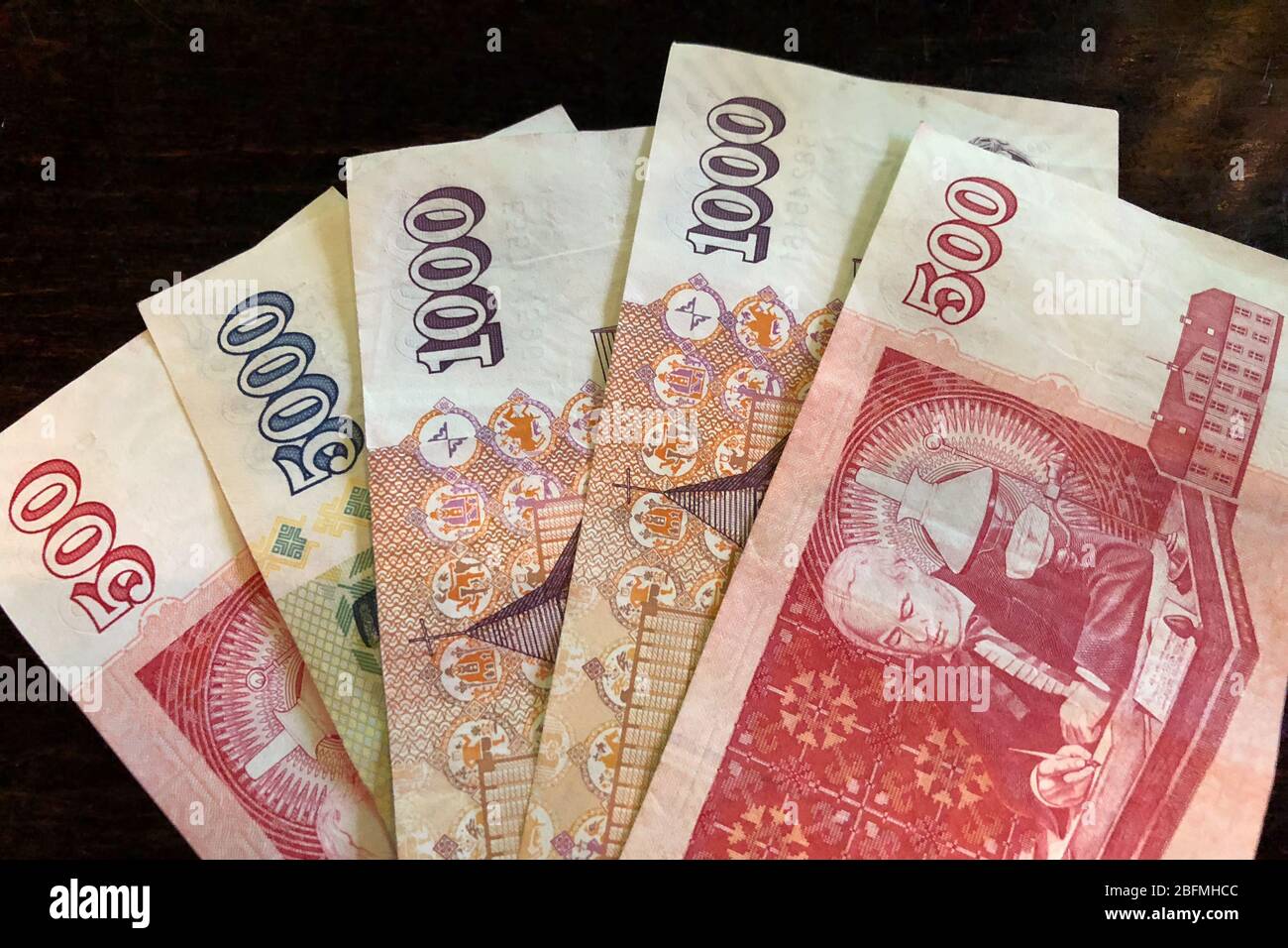 Isländische Bargeld. Geld von Island. Mehrere Isländische Krone ...