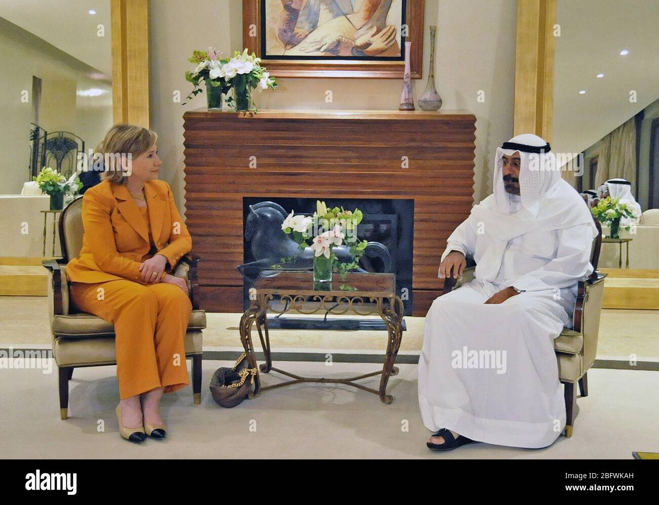 2009 - US-Außenministerin Hillary Rodham Clinton trifft sich mit den ...